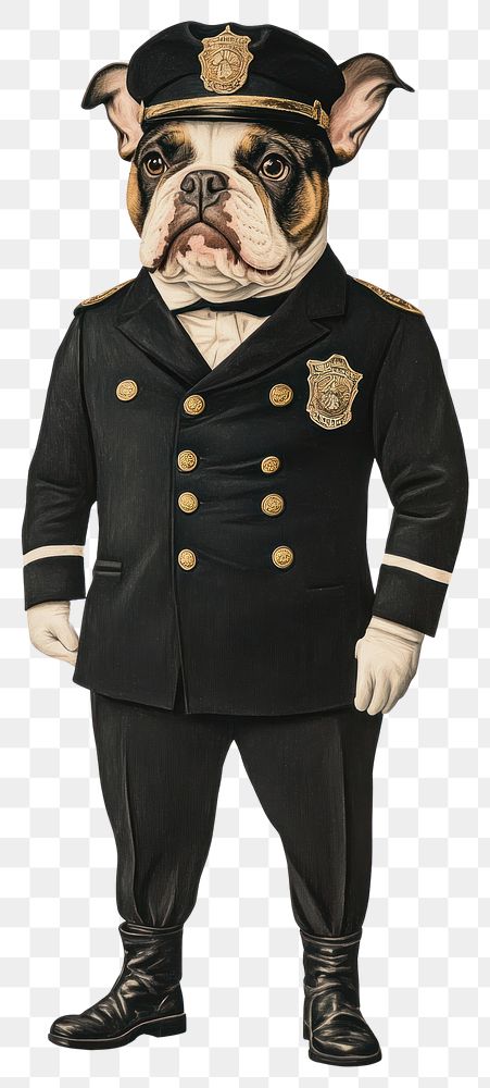 PNG Bulldog costumes wearing police | Premium PNG - rawpixel