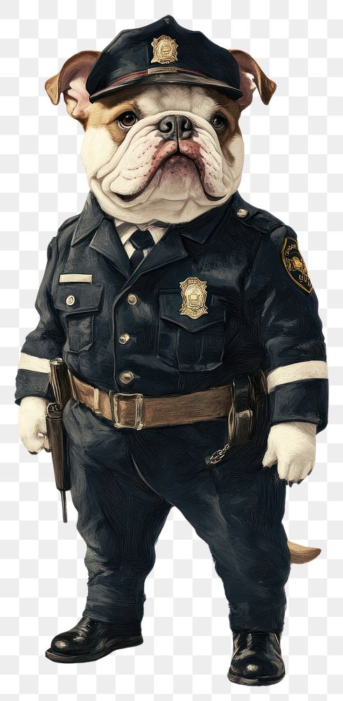 PNG Bulldog costumes wearing police | Free PNG - rawpixel