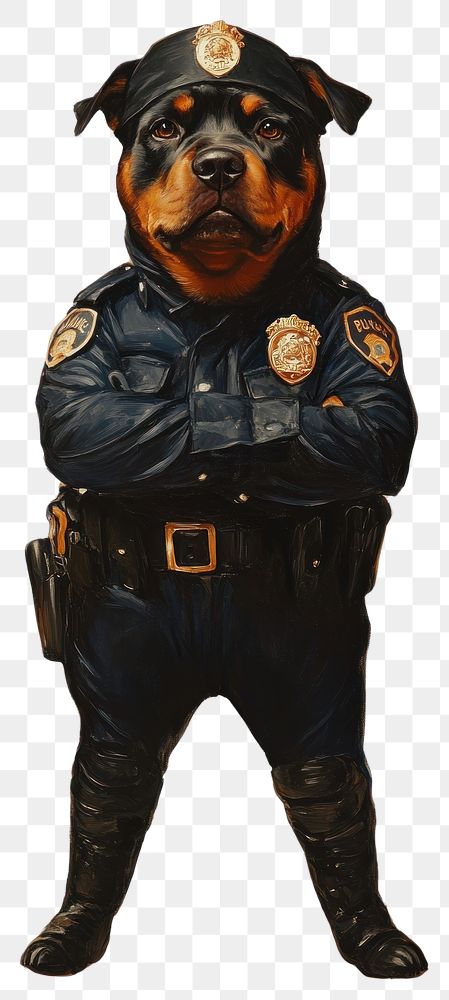 PNG Rottweiler costumes wearing police | Free PNG Illustration - rawpixel