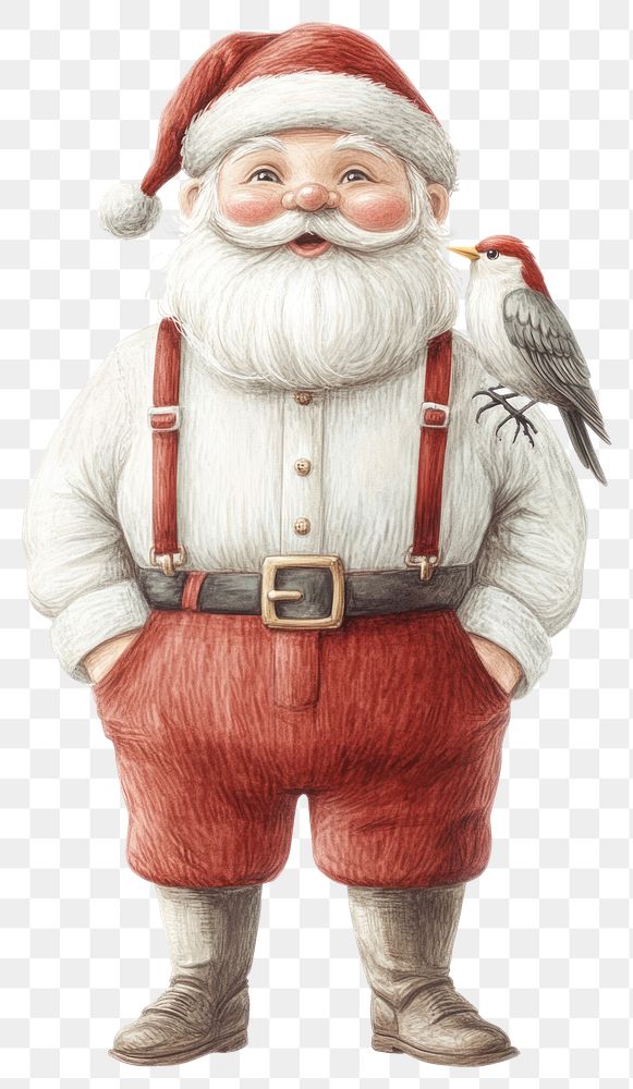 PNG cute Santa Claus bird | Free PNG - rawpixel