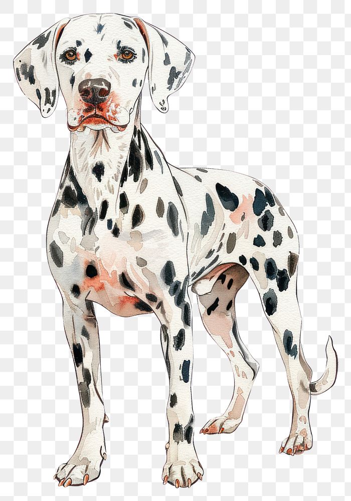PNG Dalmatian dog watercolor illustration | Free PNG - rawpixel