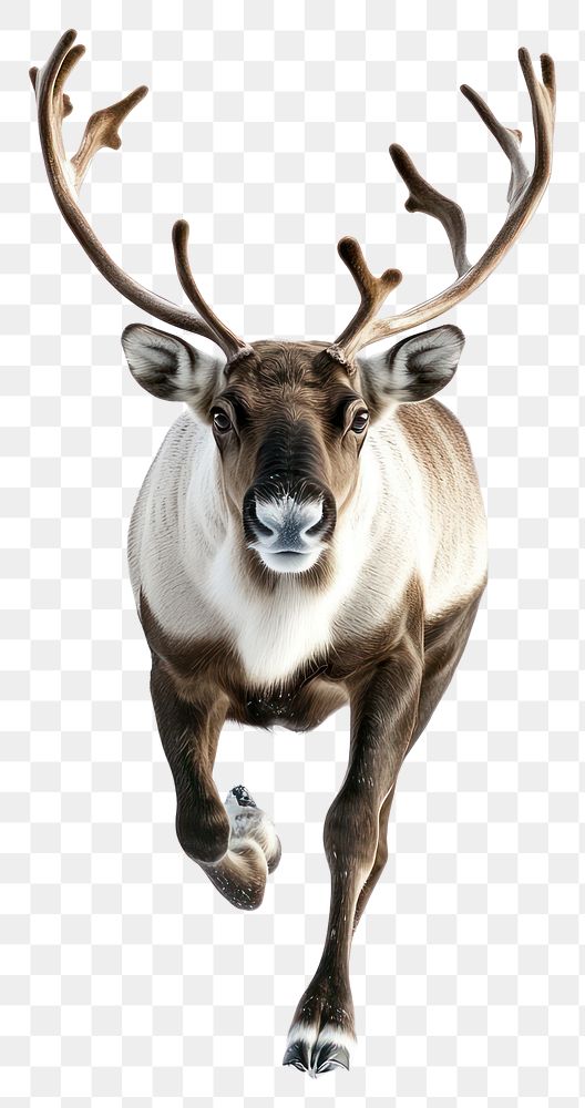 PNG caribou mid-run background wildlife | Free PNG - rawpixel