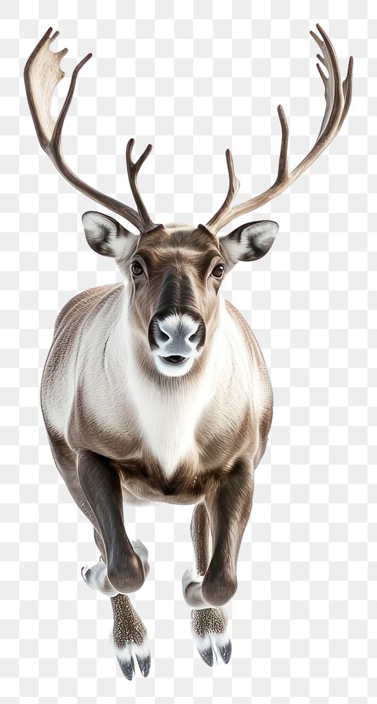 PNG caribou mid-run background wildlife | Free PNG - rawpixel