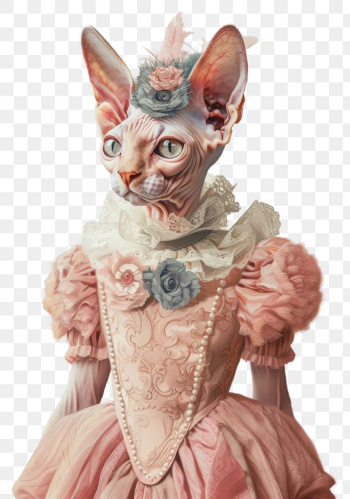 PNG female sphynx cat wearing | Premium PNG - rawpixel