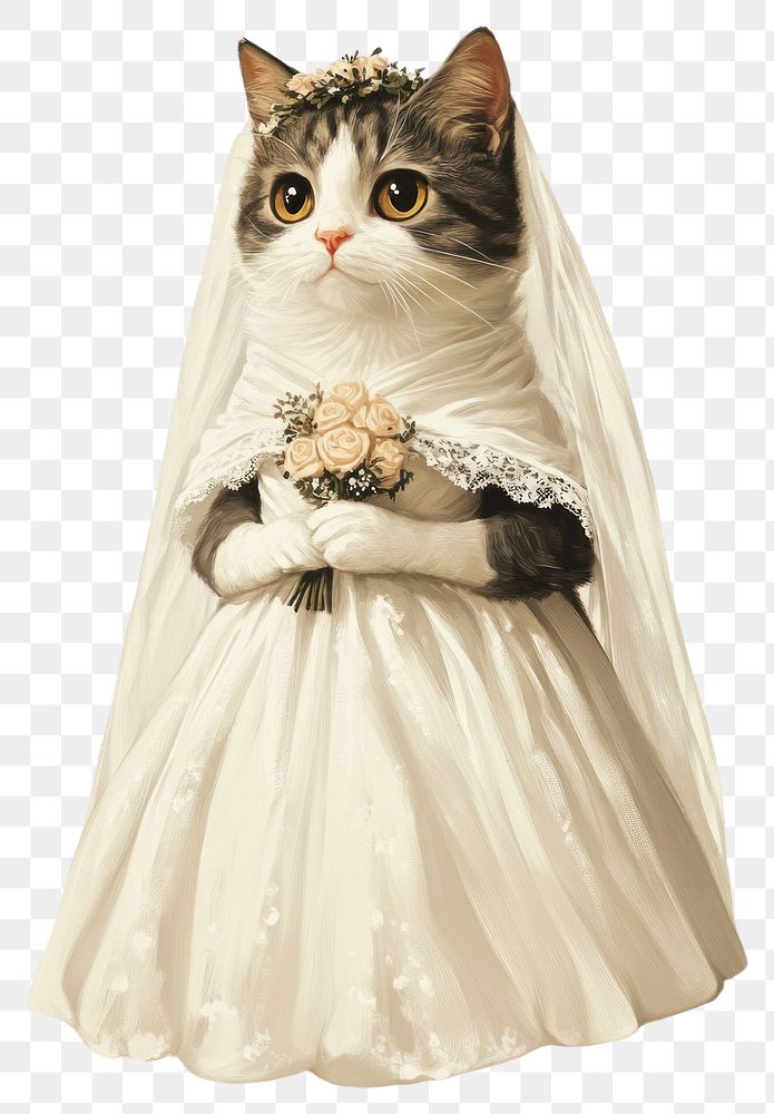 PNG cat costumes wearing wedding | Free PNG - rawpixel