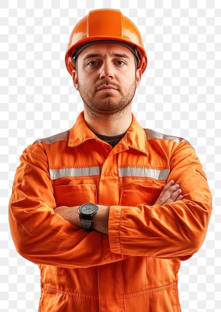 PNG Industrial worker an orange | Free PNG - rawpixel