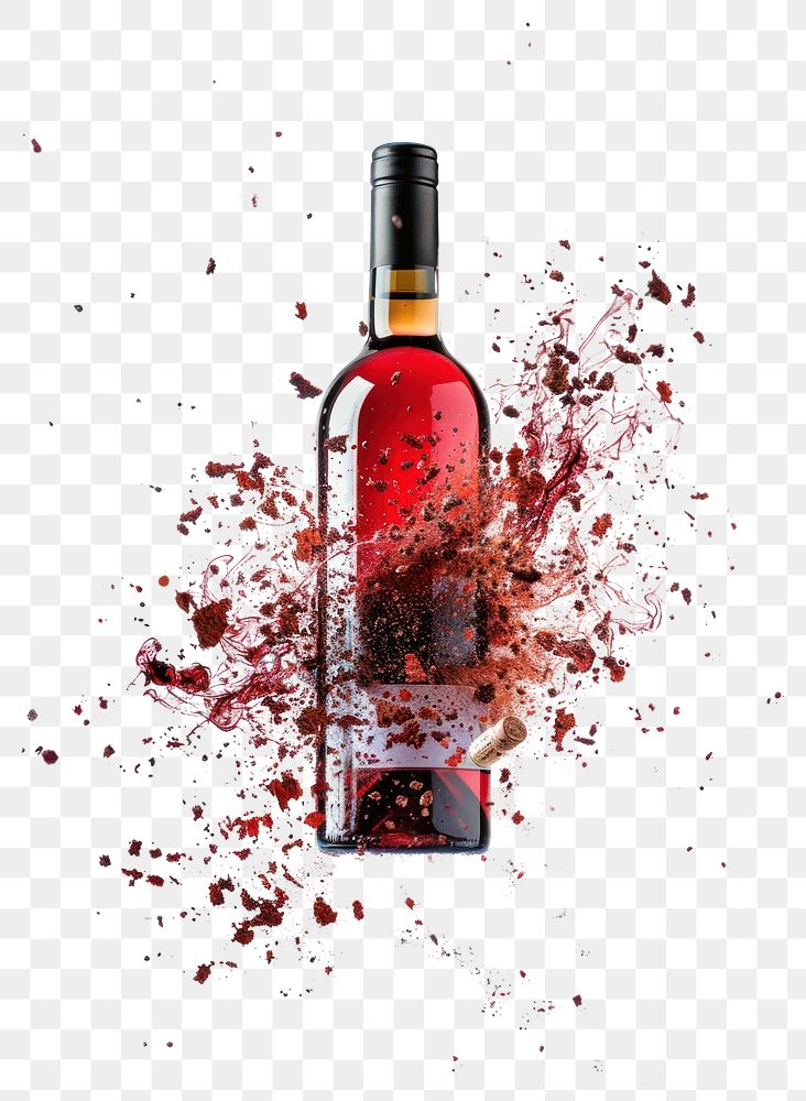 PNG Exploding bottle red wine | Free PNG - rawpixel