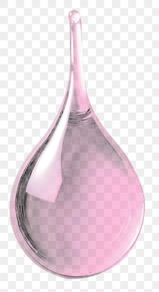 Drop shaped pink syrup isolate | Free PNG - rawpixel