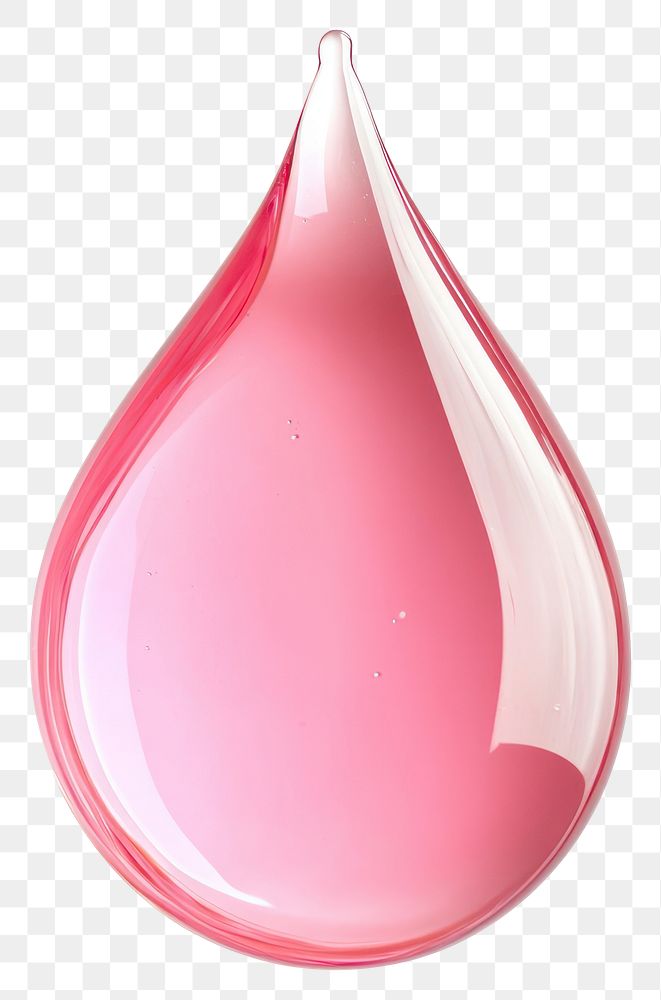 Drop shaped pink syrup isolate | Free PNG - rawpixel