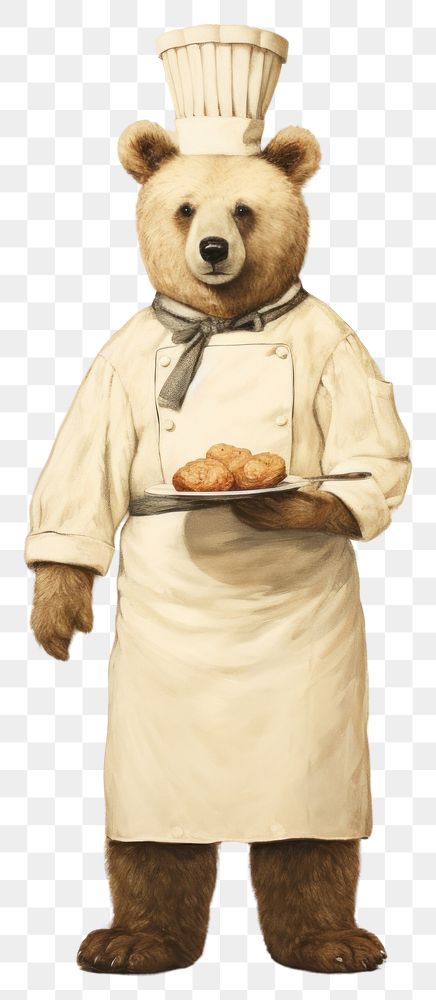 PNG Bear costumes chef animal | Free PNG - rawpixel