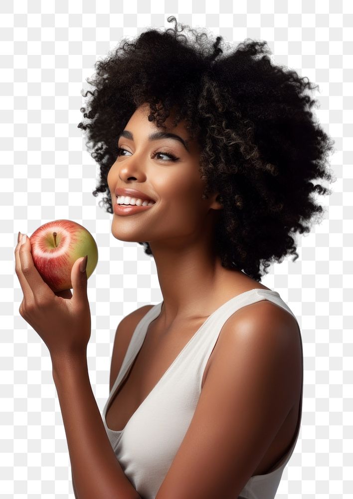 PNG Portrait apple adult women. | Premium PNG - rawpixel
