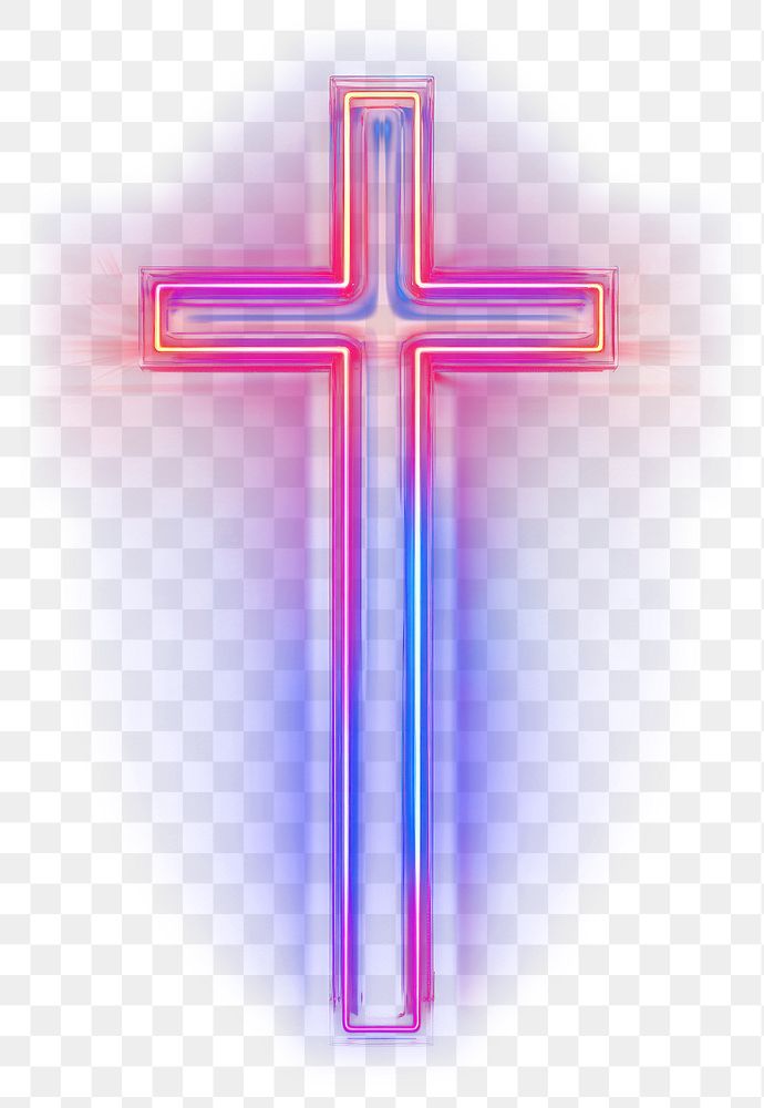 PNG Cross lights neon background. | Premium PNG - rawpixel