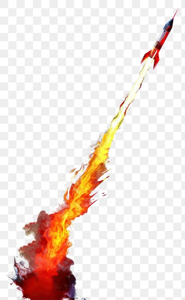 PNG Vibrant rocket launching illustration | Premium PNG - rawpixel