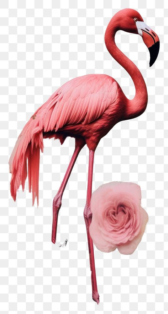 PNG Wallpaper ephemera pale Flamingo | Free PNG - rawpixel