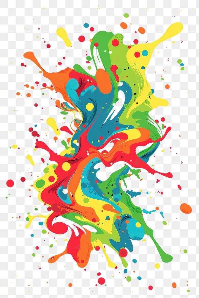 PNG Splash art abstract painting. | Free PNG - rawpixel