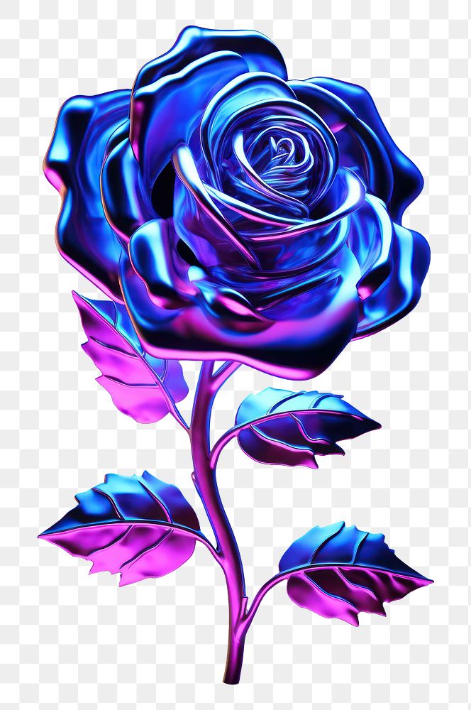 PNG Neon rose flower violet | Free PNG - rawpixel