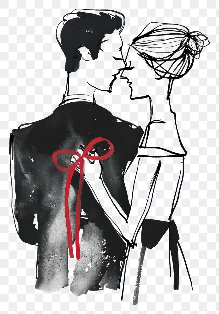 PNG Couple love illustration drawing | Free PNG - rawpixel