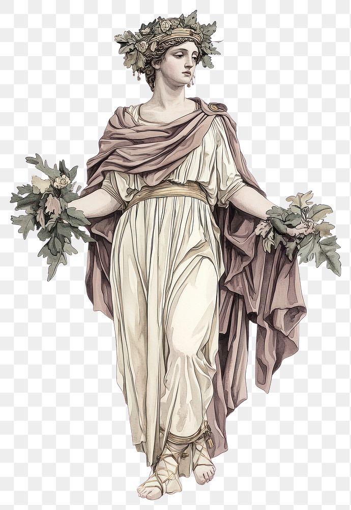 PNG An ancient greek Persephone | Premium PNG - rawpixel