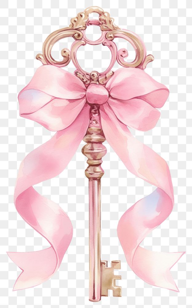 PNG Coquette key illustration watercolor | Premium PNG - rawpixel
