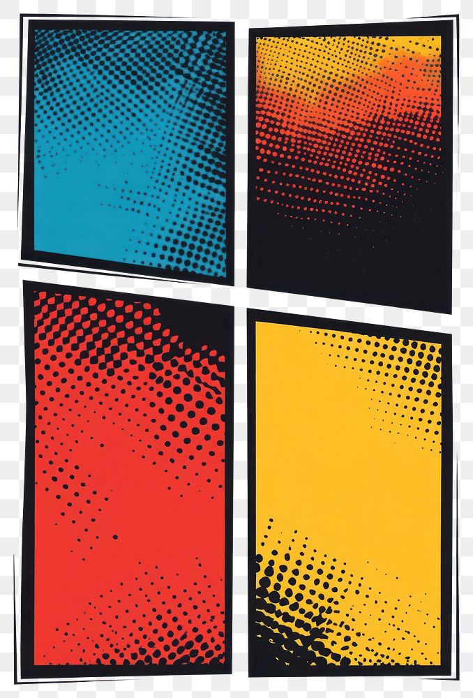 PNG 4 channel comic grid | Premium PNG - rawpixel