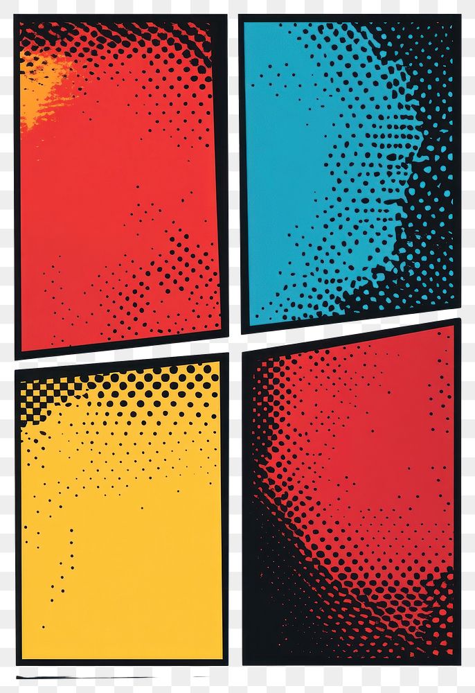 PNG 4 channel comic grid | Free PNG - rawpixel