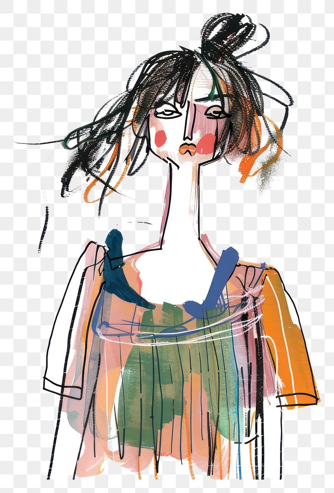 PNG Grunge fashion illustration drawing | Free PNG - rawpixel