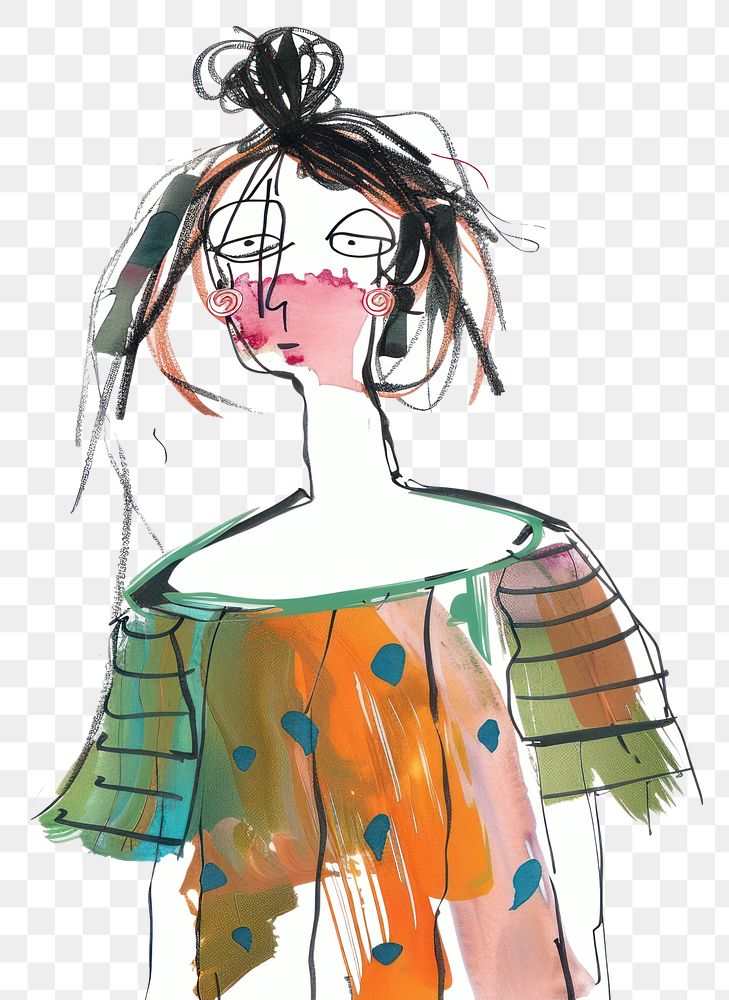 PNG Grunge fashion illustration sketch | Free PNG - rawpixel