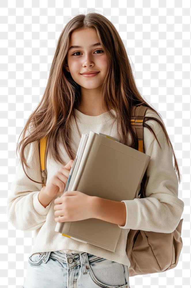 PNG Young girl student smiling | Free PNG - rawpixel