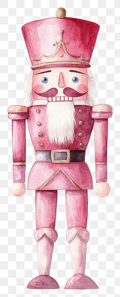 PNG Pink nutcracker illustration watercolor | Premium PNG - rawpixel