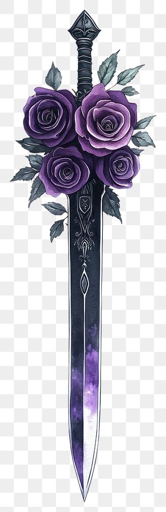 PNG Dagger purple and black | Free PNG - rawpixel