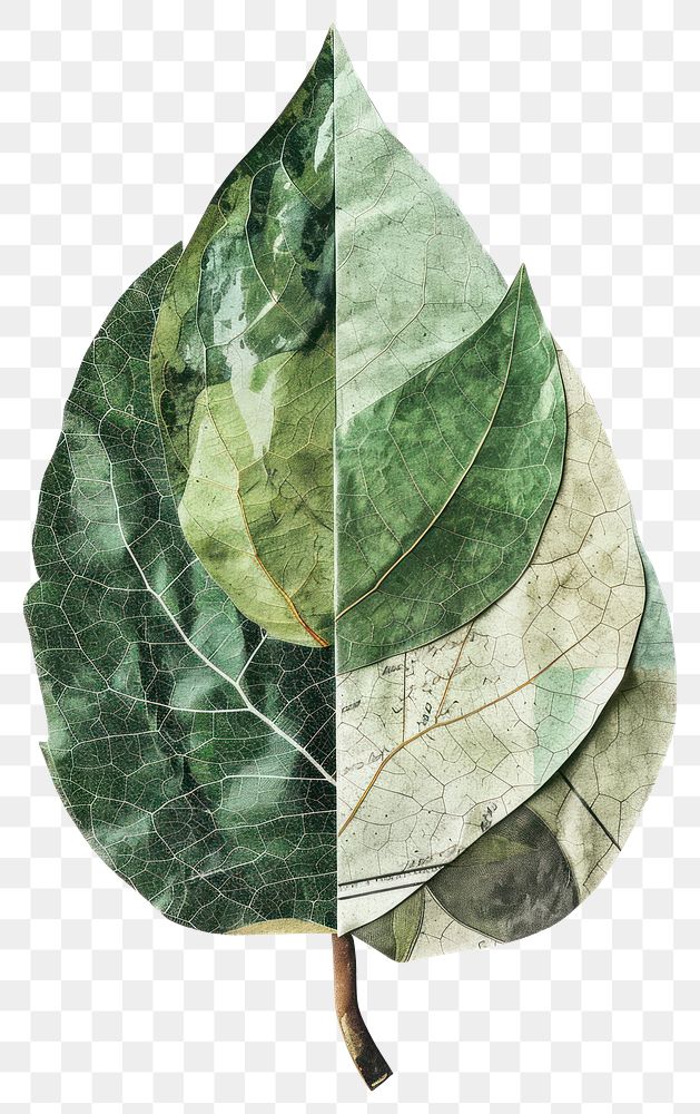 PNG Leaf shape collage cutouts | Free PNG - rawpixel