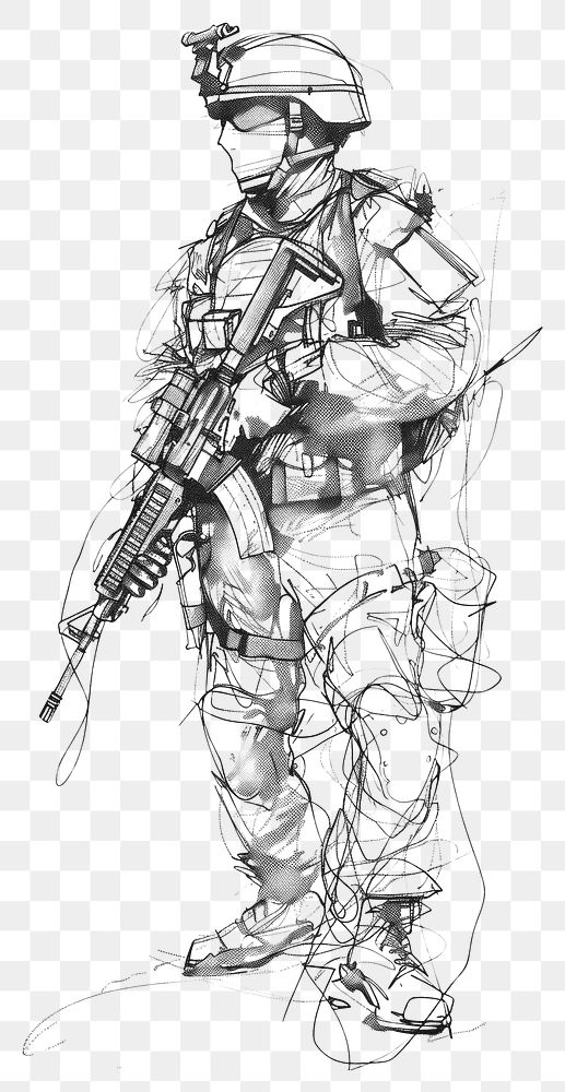 PNG Hand drawn soldier drawing | Free PNG - rawpixel