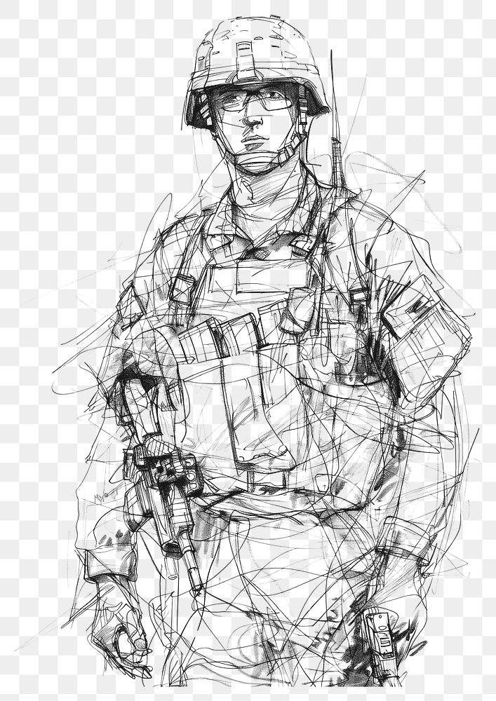 PNG Hand drawn soldier drawing | Free PNG - rawpixel