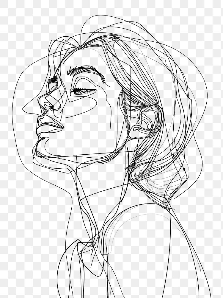 PNG Hand drawn woman drawing | Free PNG - rawpixel