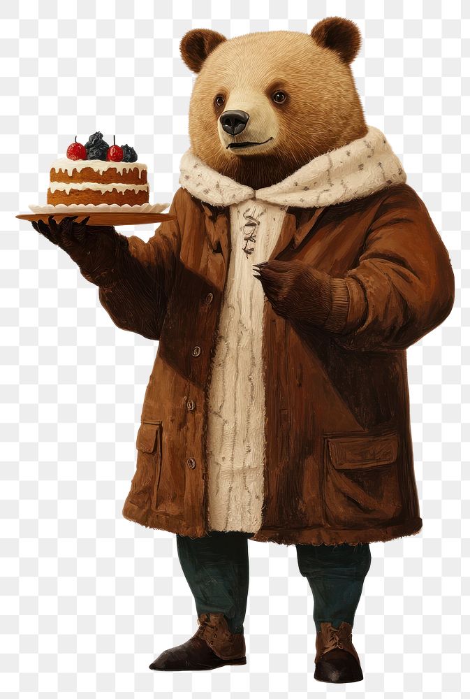 PNG Bear eating cake animal | Free PNG - rawpixel