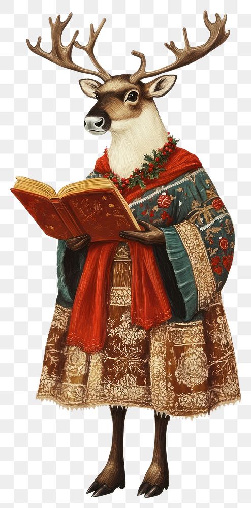 PNG Caribou animal illustration celebration. | Free PNG - rawpixel