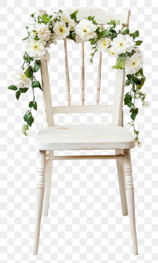 PNG Wedding chair flowers furniture | Premium PNG - rawpixel