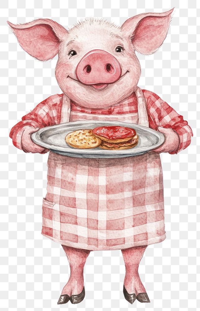 PNG pig carry diner food | Free PNG - rawpixel