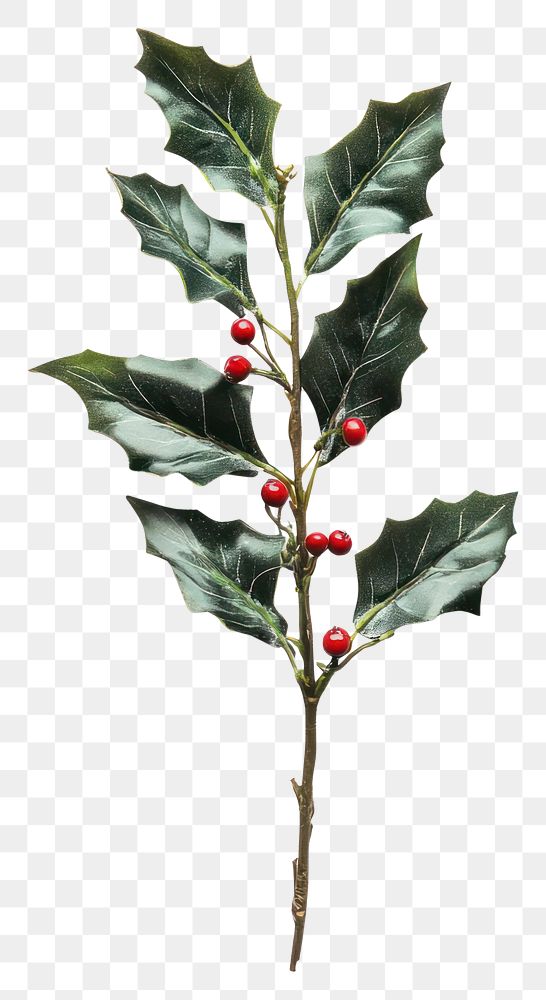 PNG festive snowy Christmas Holly | Free PNG - rawpixel