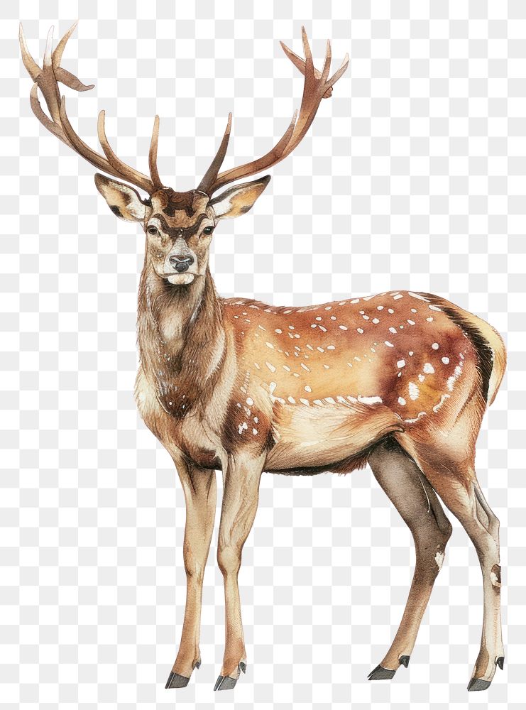 PNG deer illustration realistic wildlife. | Premium PNG - rawpixel