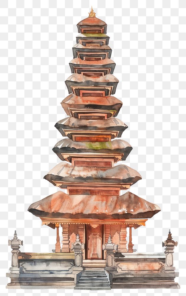 PNG Architecture watercolor building temple. | Free PNG - rawpixel