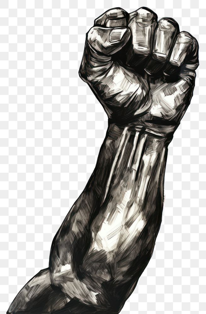 PNG protester raising fist art | Free PNG - rawpixel