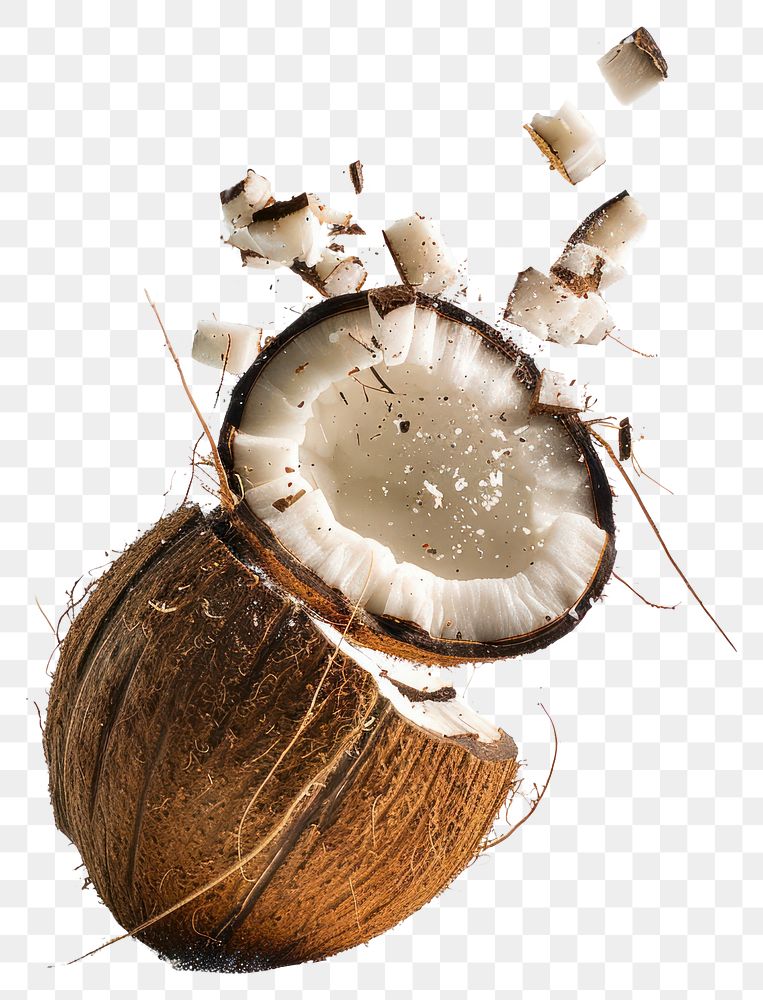 PNG Exploding coconut food background | Free PNG - rawpixel
