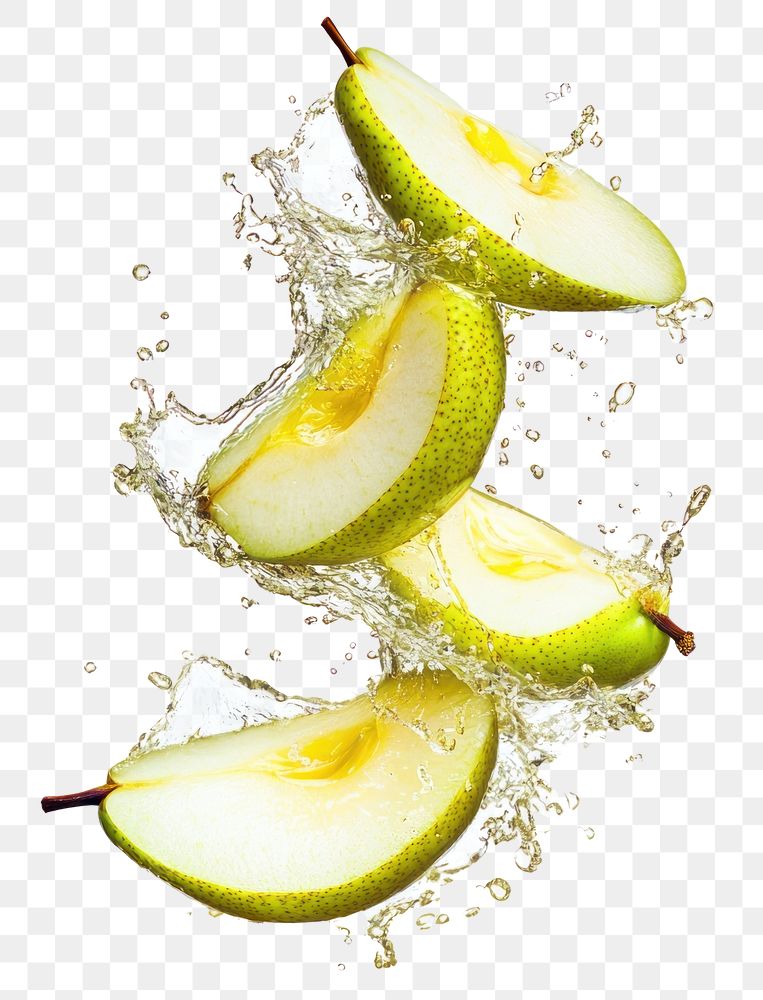 PNG Exploding green pear pieces | Free PNG - rawpixel
