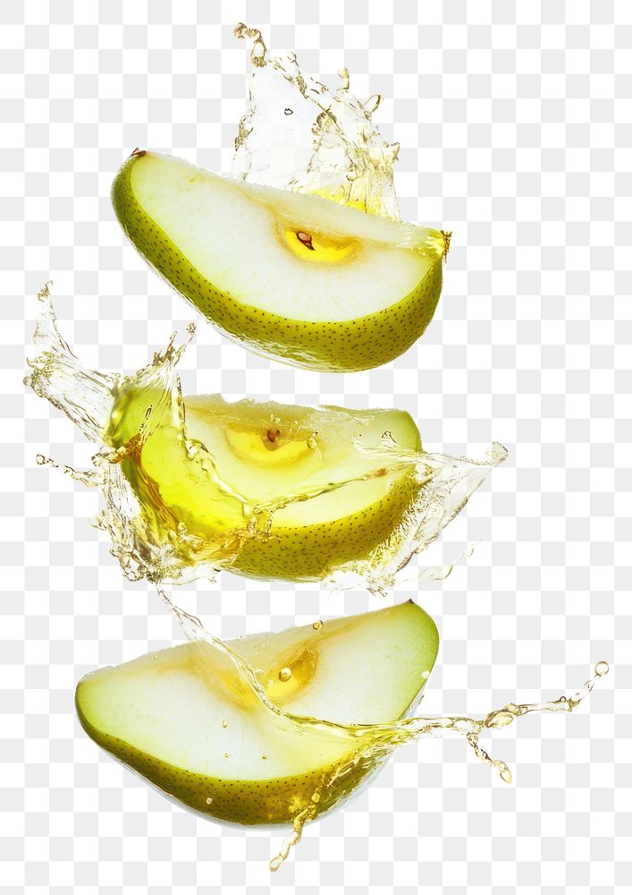 PNG Exploding green pear pieces | Free PNG - rawpixel