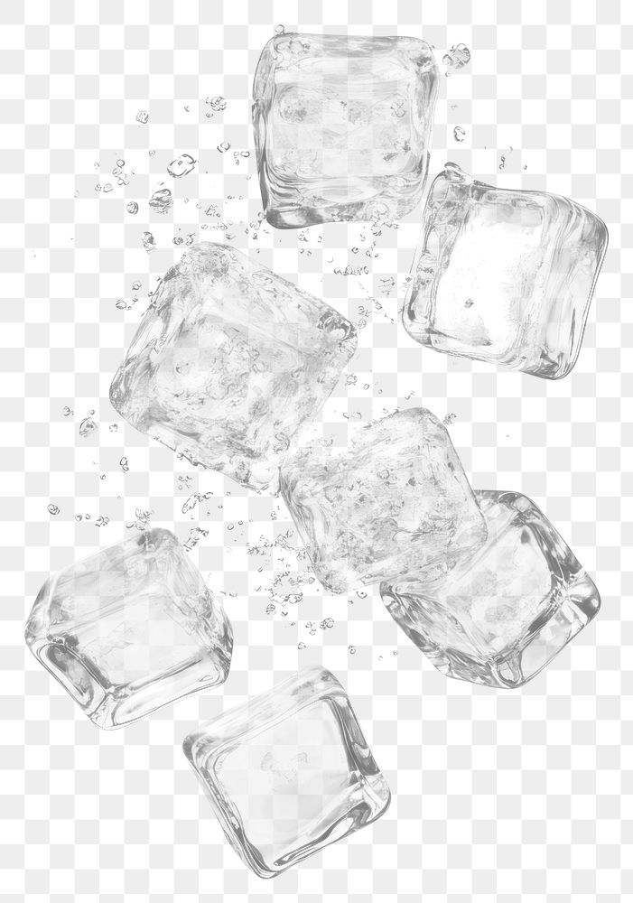 PNG Exploding group ice cubes | Free PNG - rawpixel