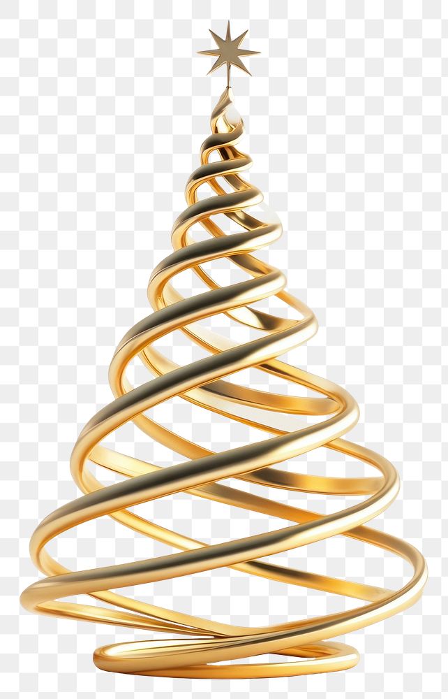 PNG Gold line christmas tree | Free PNG - rawpixel