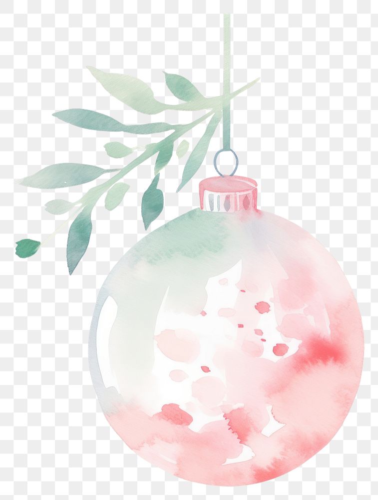 PNG Christmas ornament illustration watercolor | Free PNG - rawpixel