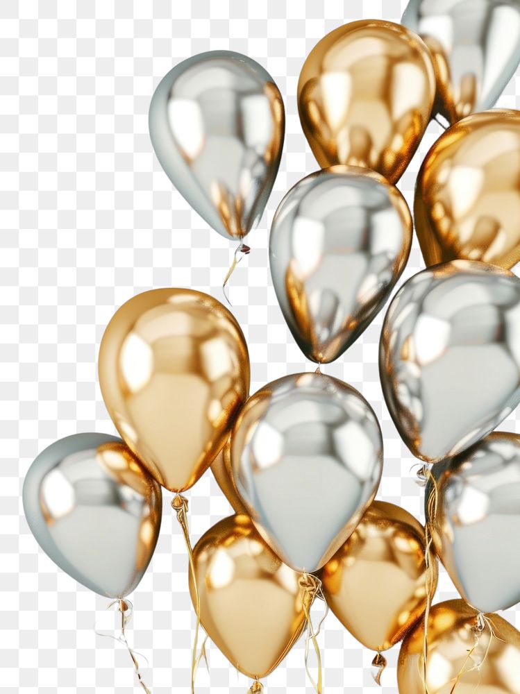 PNG Gold and silver balloon | Premium PNG - rawpixel