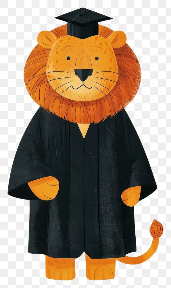 PNG lion graduates wearing graduation | Free PNG - rawpixel